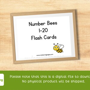 Number Flashcards, Numbers 1-20, Preschool, Homeschool, Printable ...