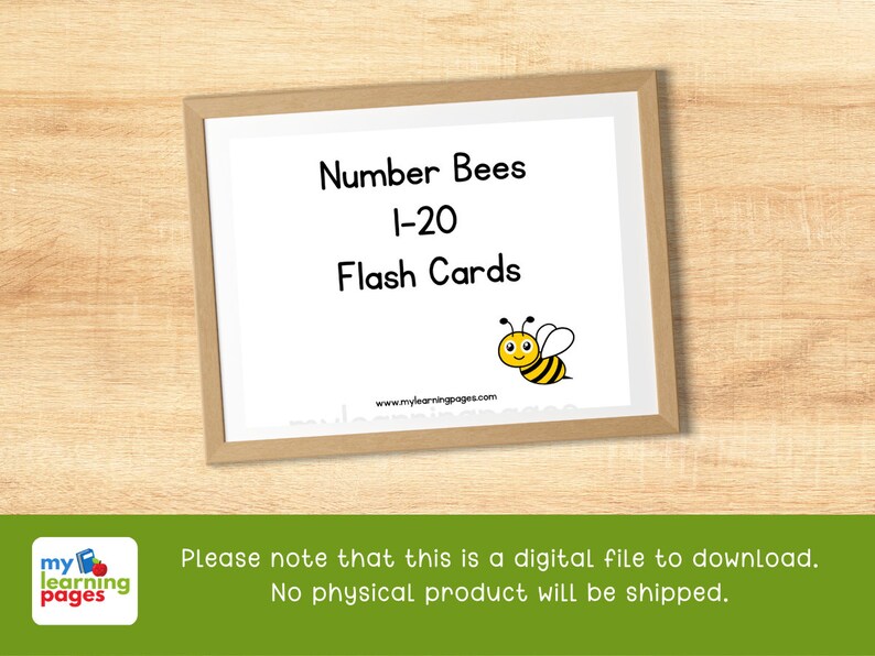 Number Flashcards, Numbers 1-20, Preschool, Homeschool, Printable ...