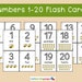 Number Flashcards, Numbers 1-20, Preschool, Homeschool, Printable ...