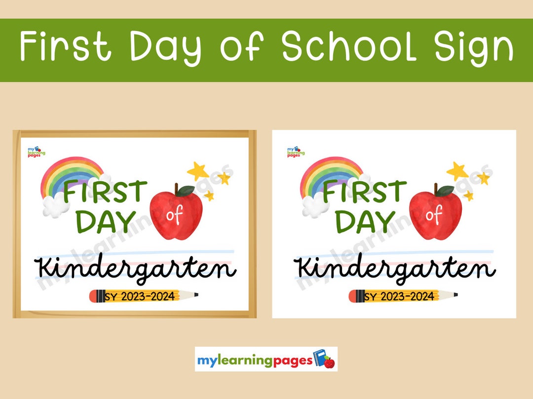 First Day of School Sign My First Day of Preschool Digital Download ...