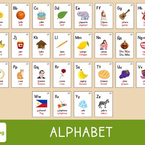 Filipino (tagalog) + English Educational Flash Cards Bundle | for ...