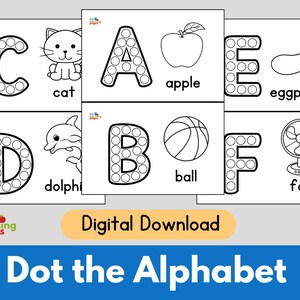 Dot the Alphabet, Do A Dot Letters, Alphabet Worksheets for ...