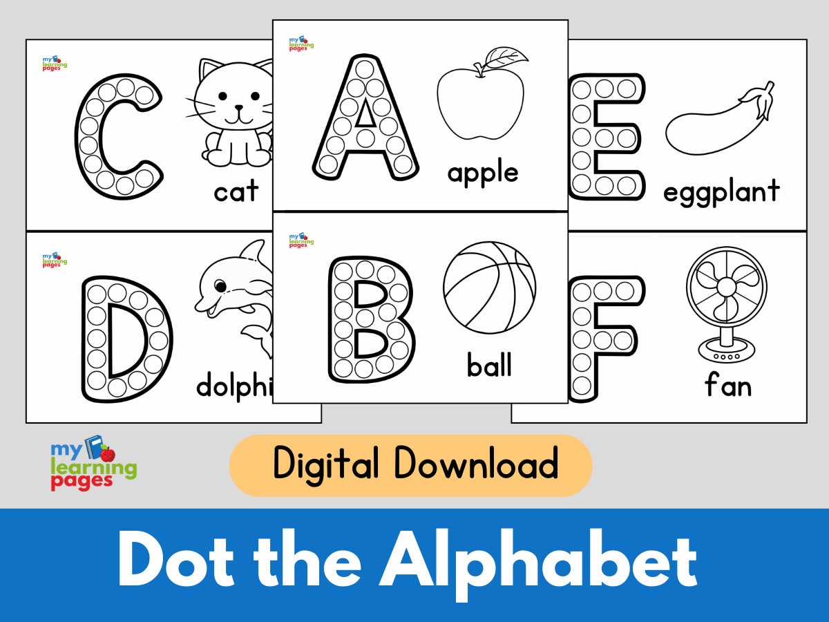 Dot the Alphabet, Do A Dot Letters, Alphabet Worksheets for ...