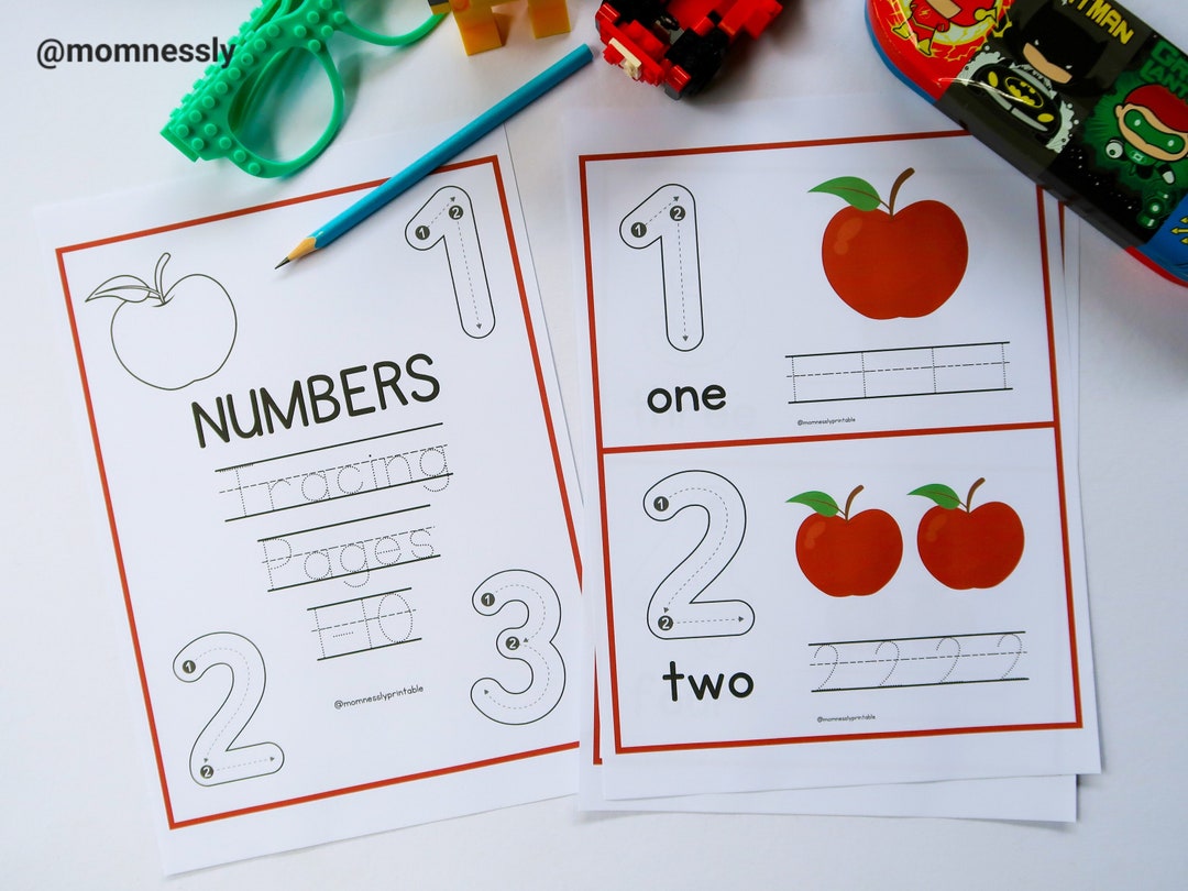 Number Tracing Worksheets for Preschoolers | Tracing Numbers for Kids ...