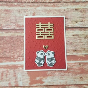 Panda Wedding Card. Wedding Card With Kissing Pandas. - Etsy