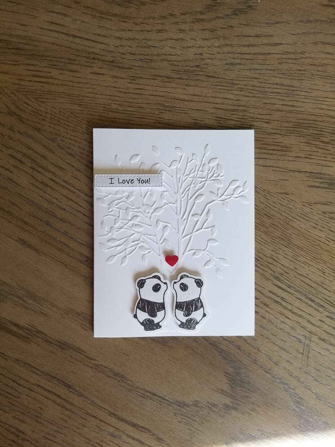 I Love Card. Panda I Love You Card. Anniversary Card. Valentine Card ...