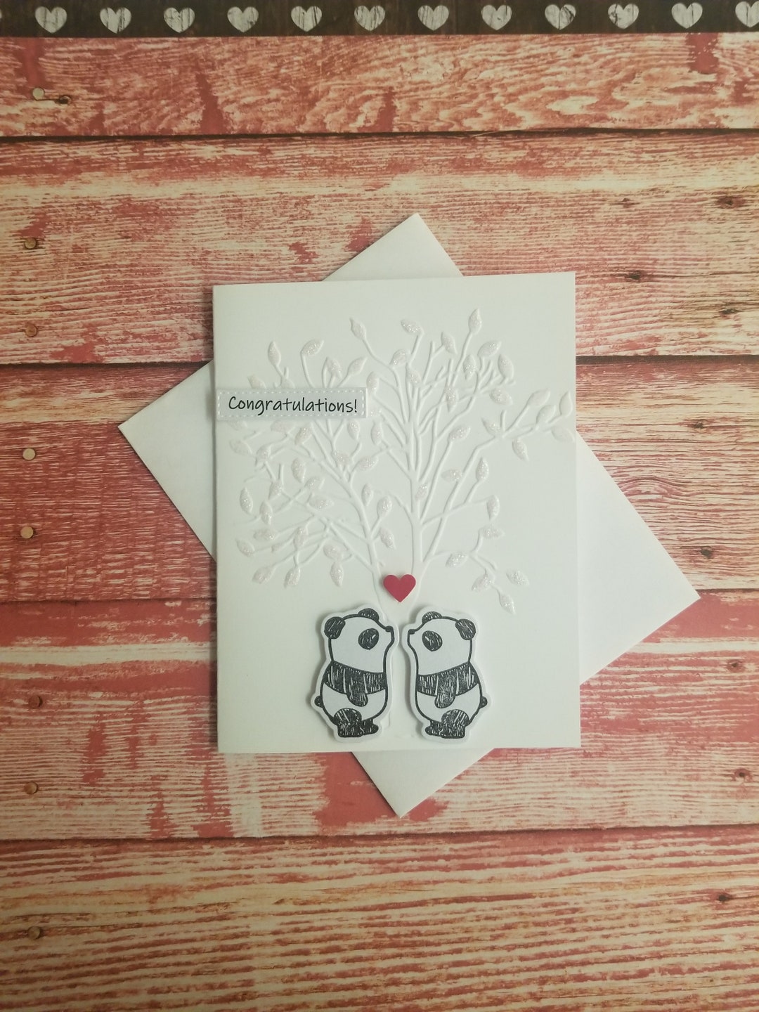 Panda Wedding Card. Wedding Card With Kissing Pandas. Congratulations ...