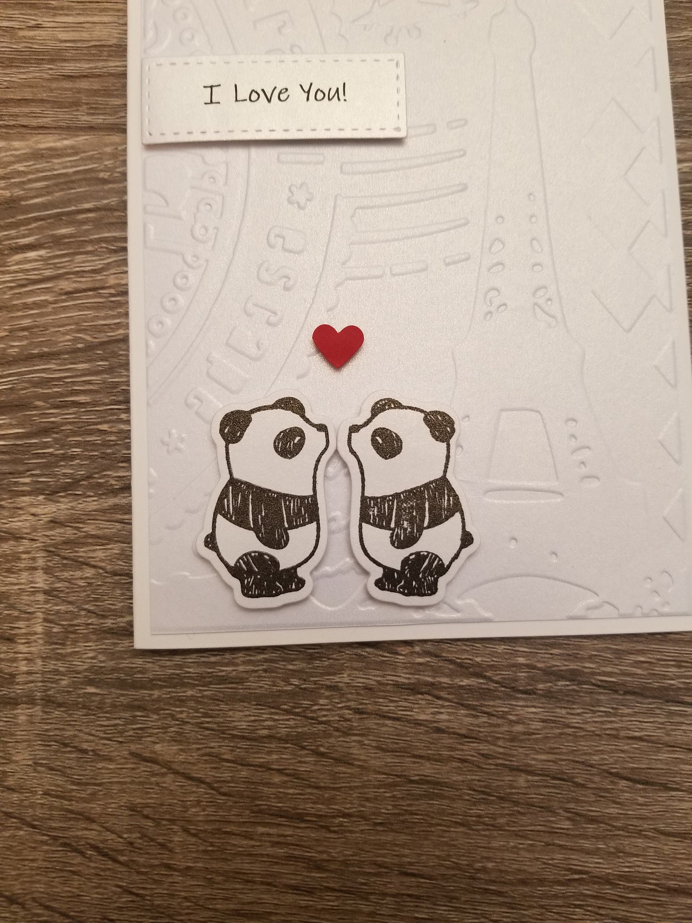 Panda I Love You Card. Panda Anniversary Card. Panda Love Card | Etsy