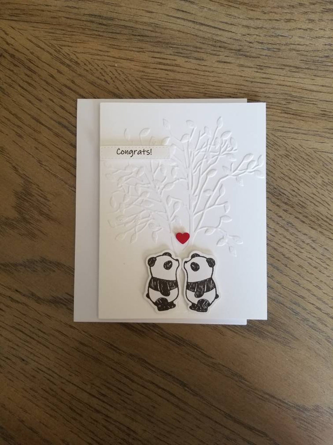 Panda Wedding Card. Wedding Card With Kissing Pandas. Congrats Card. - Etsy
