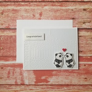 Panda Wedding Card. Wedding Card With Kissing Pandas. Panda ...