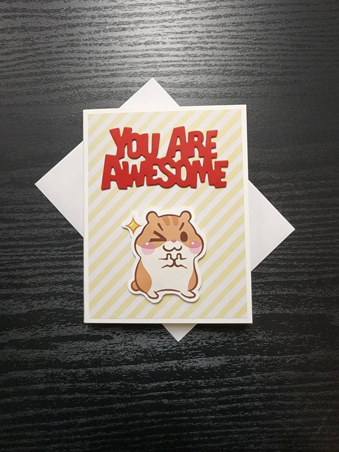 You Are Awesome Card. Hamster Thank You Card. Hamster Just Because Card ...