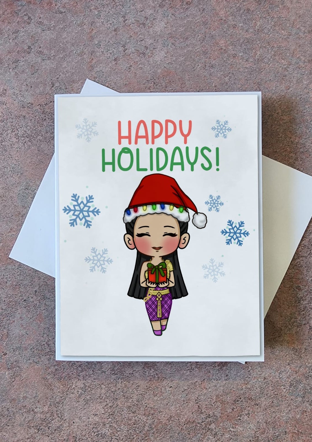 Khmer Christmas Card. Khmer Xmas Card. Khmer Happy Holiday Card. TLC ...