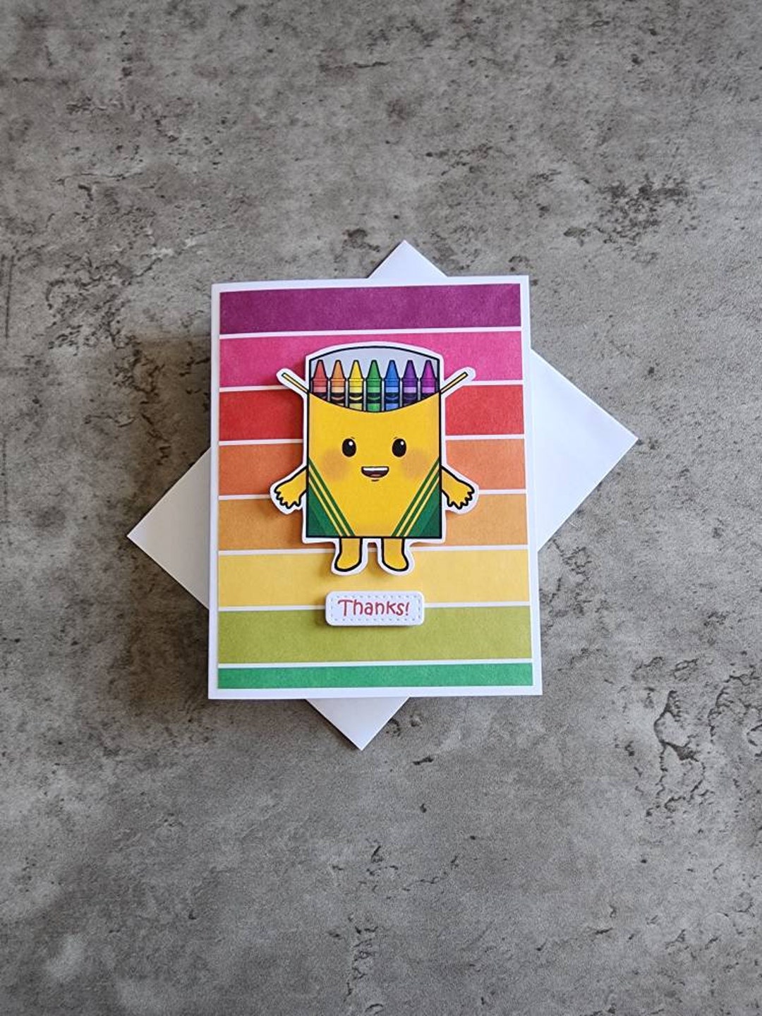 Color Crayon Box Thank You Card. Crayons Thank You Card. Teacher Thank ...