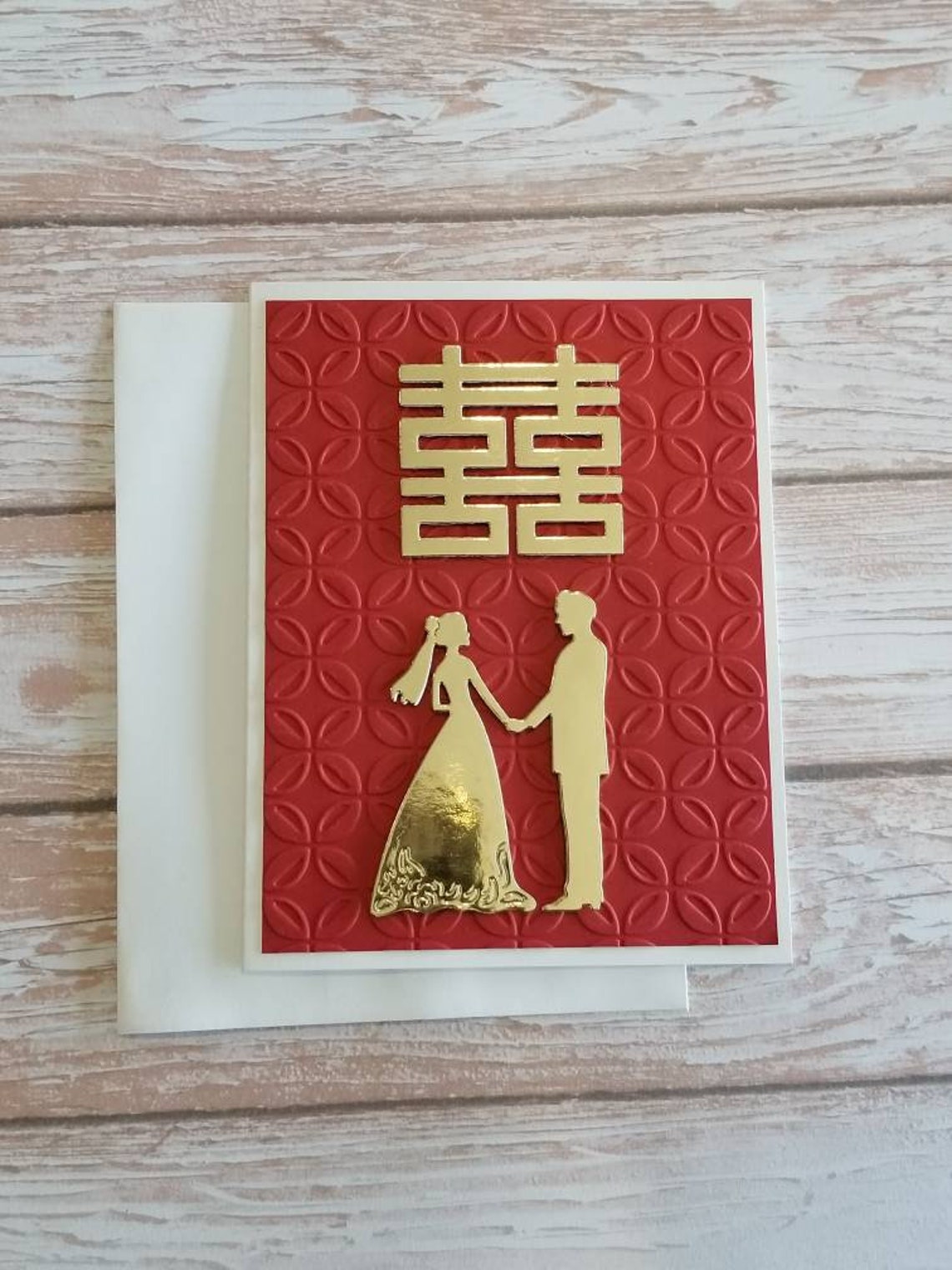 Wedding Card. Chinese Wedding Card. Chinese Calligraphy Double ...