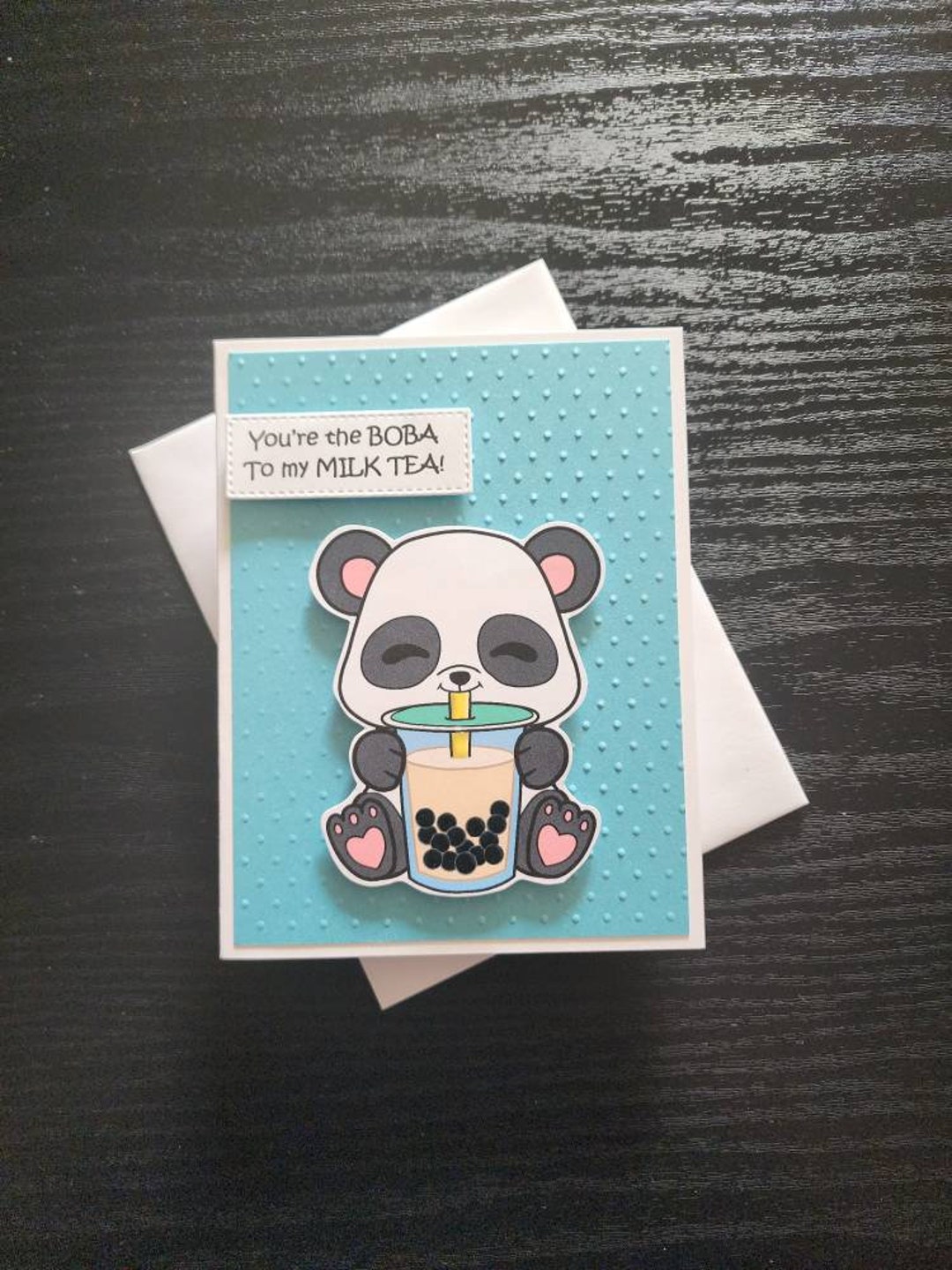 You're the Boba to My Milk Tea Card. Panda Love Card. Panda Anniversary ...
