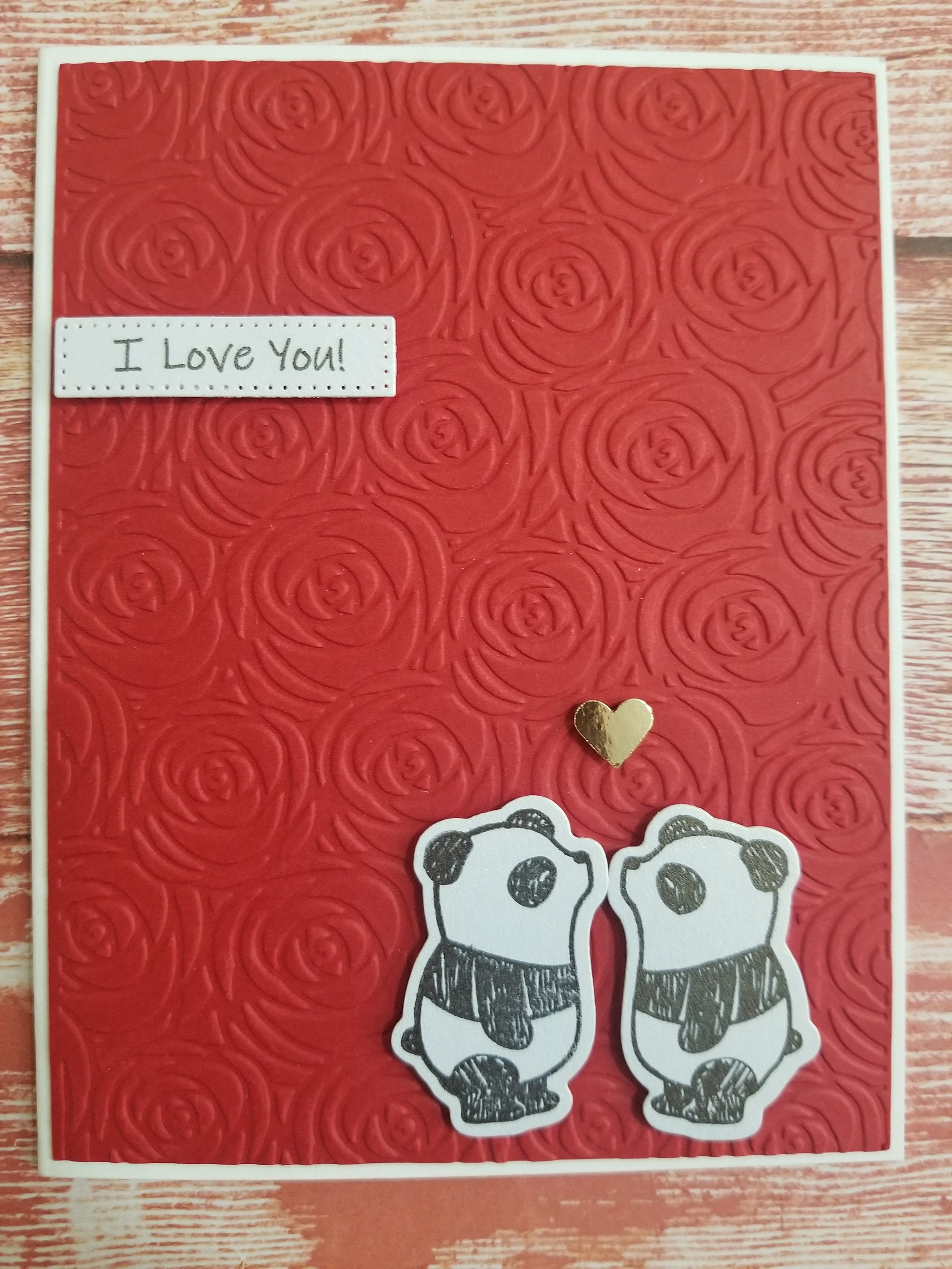 I Love Card. Panda I Love You Card. Anniversary Card. - Etsy
