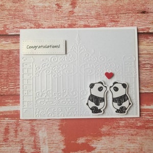Panda Wedding Card. Wedding Card With Kissing Pandas. Panda ...
