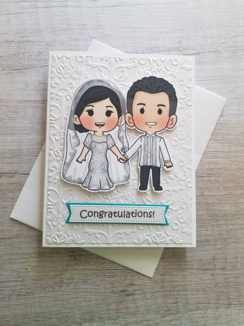 Traditional Filipino Wedding Card. Filipino Wedding Couple. - Etsy