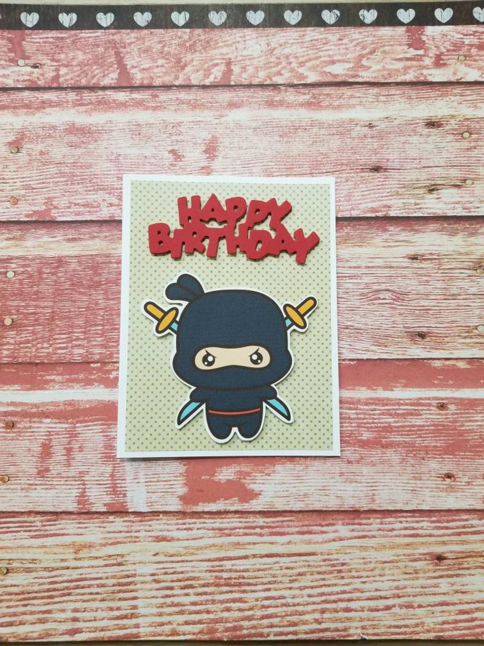 Ninja Happy Birthday Card. Ninja Birthday Card. Karate Happy - Etsy