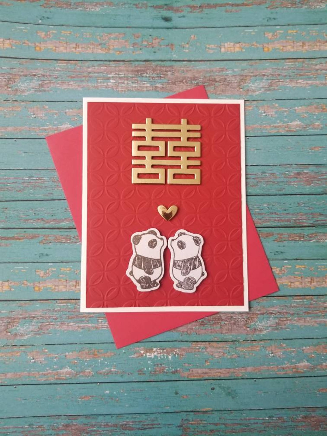Panda Wedding Card. Wedding Card With Kissing Pandas. Congratulations ...