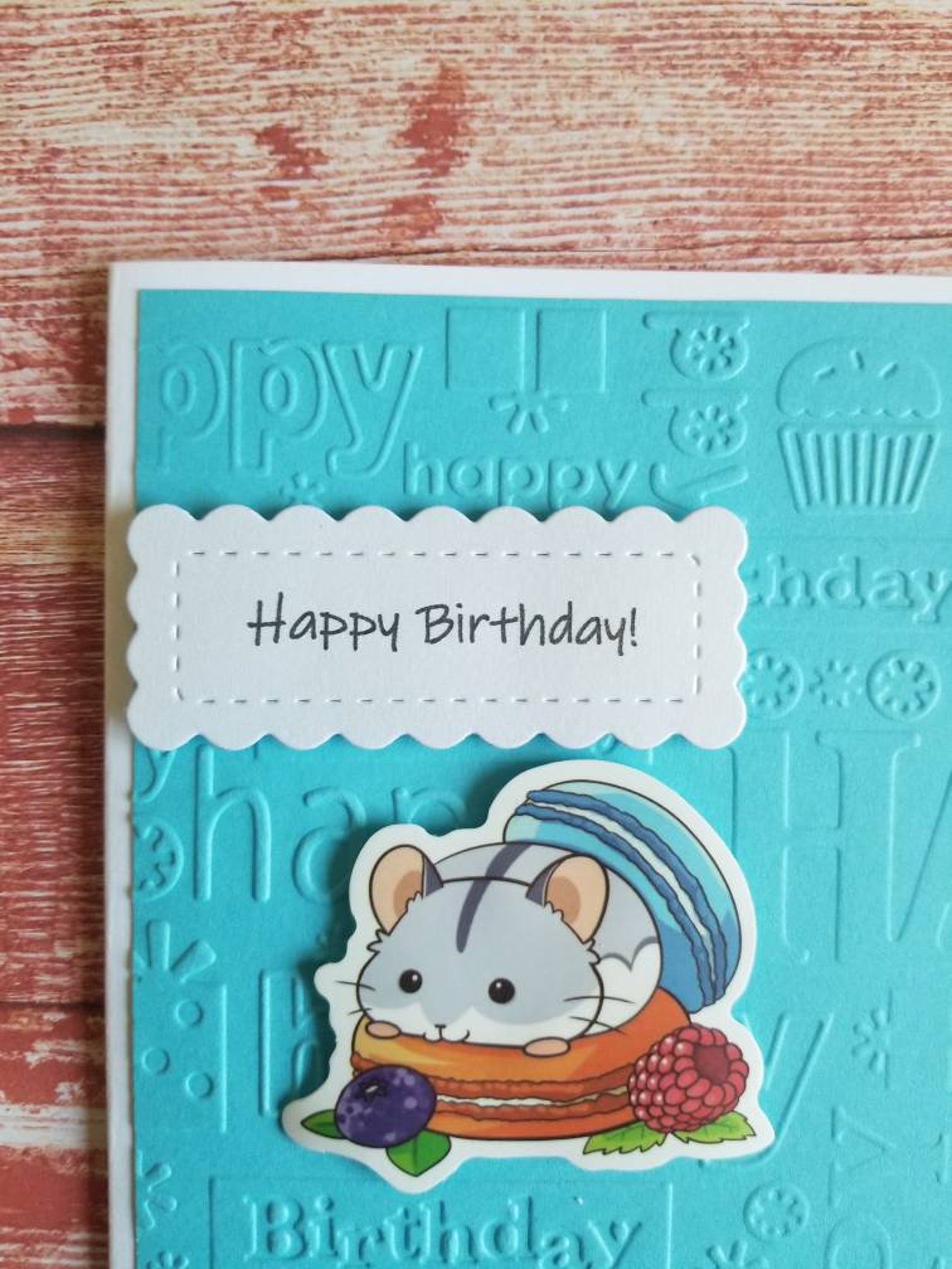 Hamster Birthday Card. Macaroon Birthday Card. Hamster Happy - Etsy UK