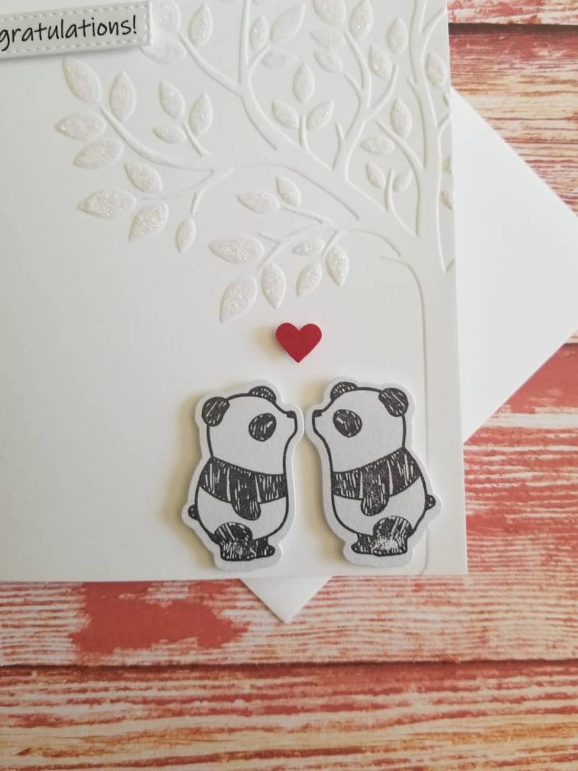Panda Wedding Card. Wedding Card With Kissing Pandas. - Etsy
