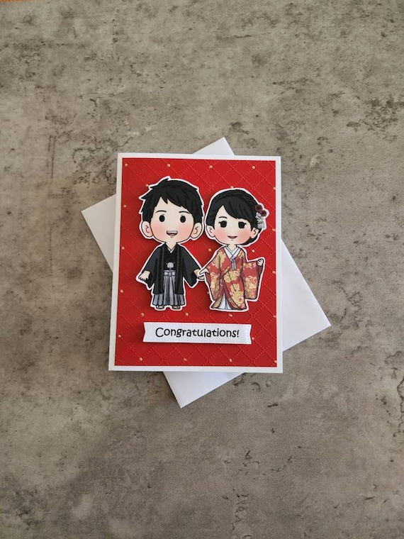 Japanese Wedding Card. Japanese Congratulation Card. Japanese - Etsy