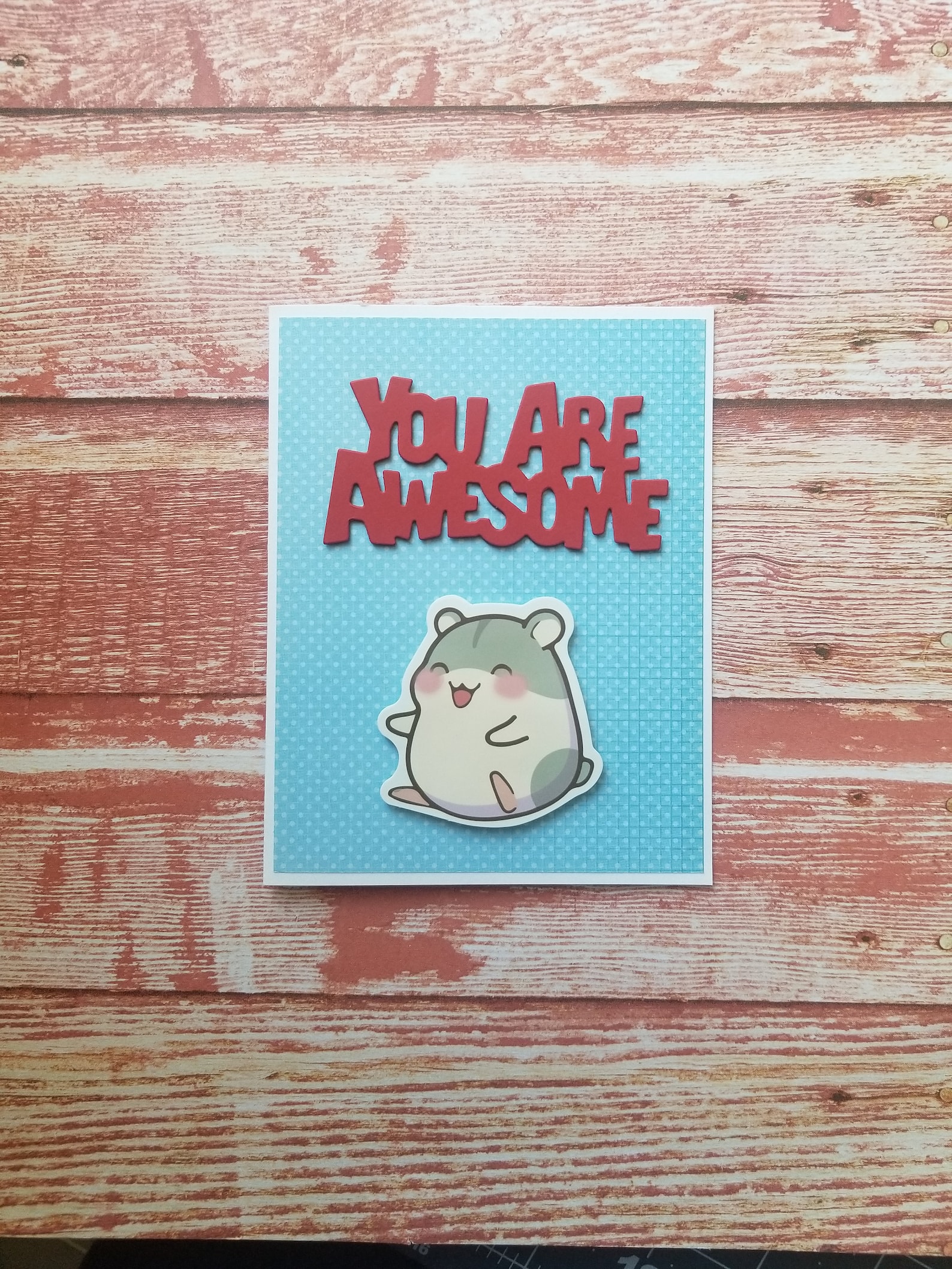You Are Awesome Card. Hamster Thank You Card. Hamster Just - Etsy