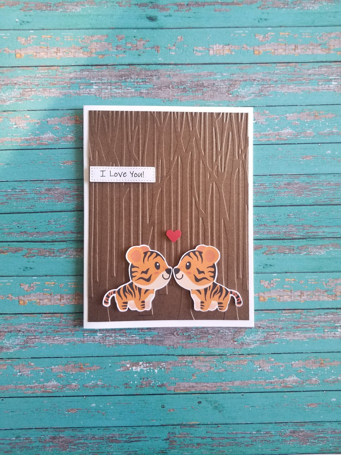 Tiger love card. Tiger anniversary card. Tiger I love you | Etsy