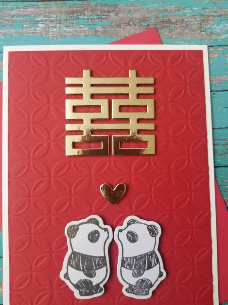 Panda Wedding Card. Wedding Card With Kissing Pandas. | Etsy