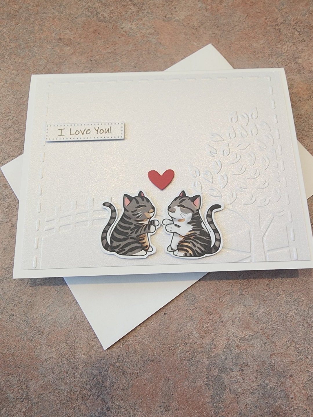 I Love Card. Cat I Love You Card. Anniversary Card. Valentine Card ...