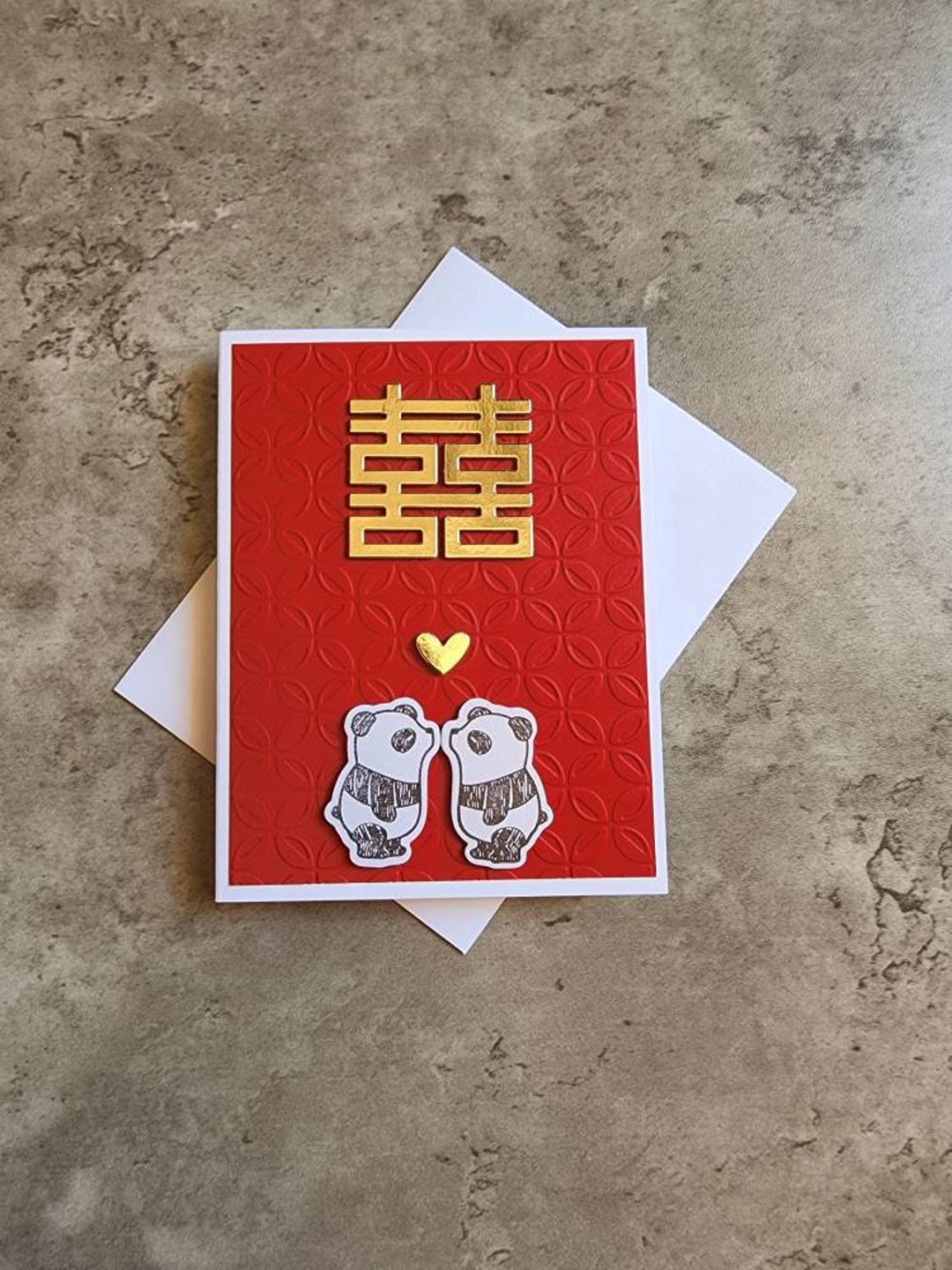 Panda Wedding Card. Wedding Card With Kissing Pandas. Congratulations ...