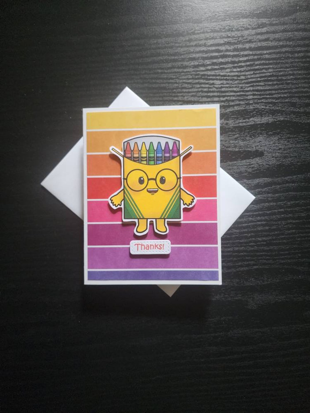 Color Crayon Box Thank You Card. Crayons Thank You Card. - Etsy