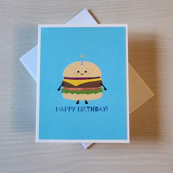 Hamburger Card - Etsy