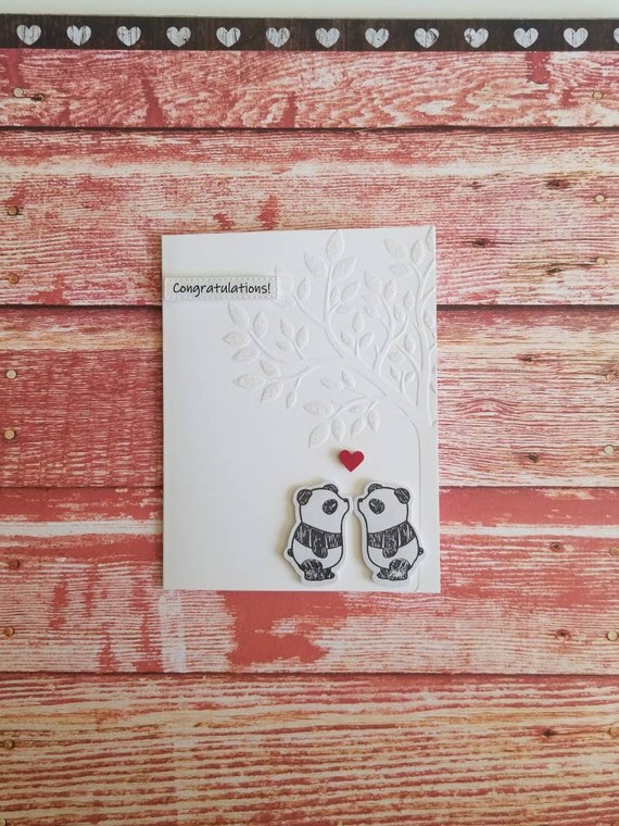 Panda Wedding Card. Wedding Card With Kissing Pandas. - Etsy
