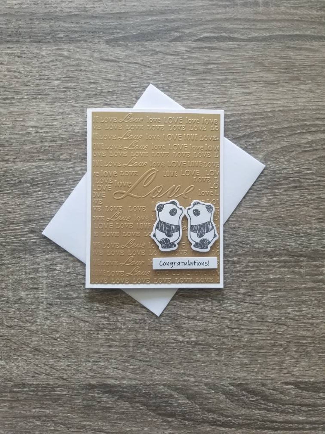 Panda Wedding Card. Panda Congratulations Wedding Card. Love Wedding ...