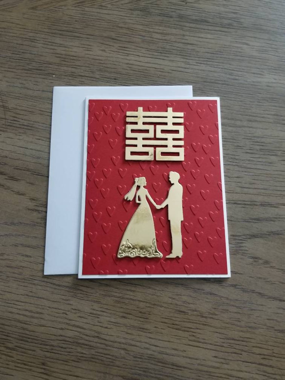Wedding Card. Chinese Wedding Card. Chinese Calligraphy Double Happiness Card. - Etsy
