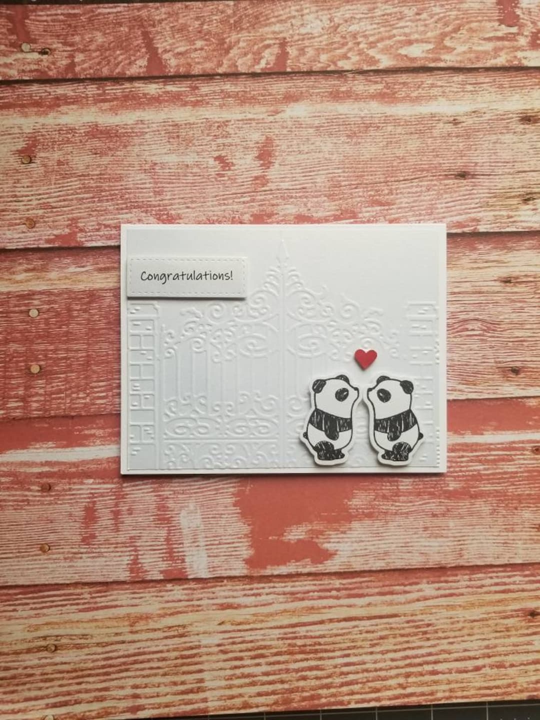 Panda Wedding Card. Wedding Card With Kissing Pandas. Panda ...