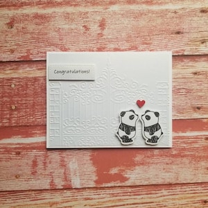 Panda Wedding Card. Wedding Card With Kissing Pandas. Panda ...