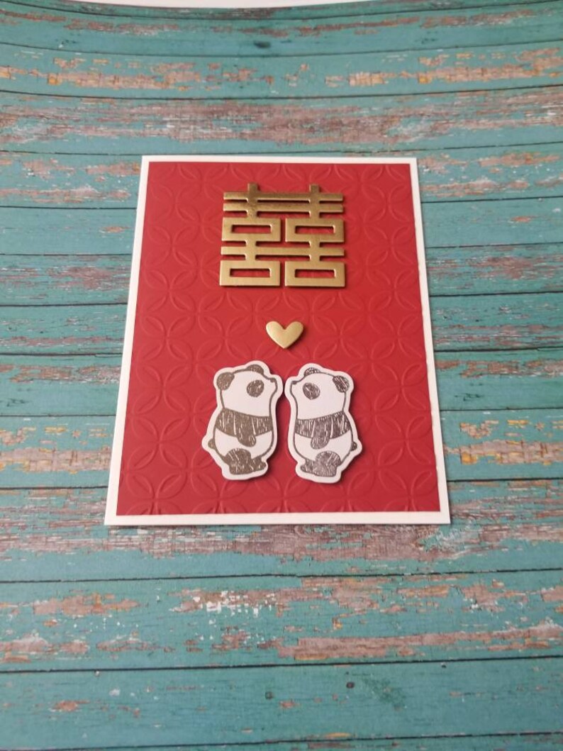 Panda Wedding Card. Wedding Card With Kissing Pandas. - Etsy