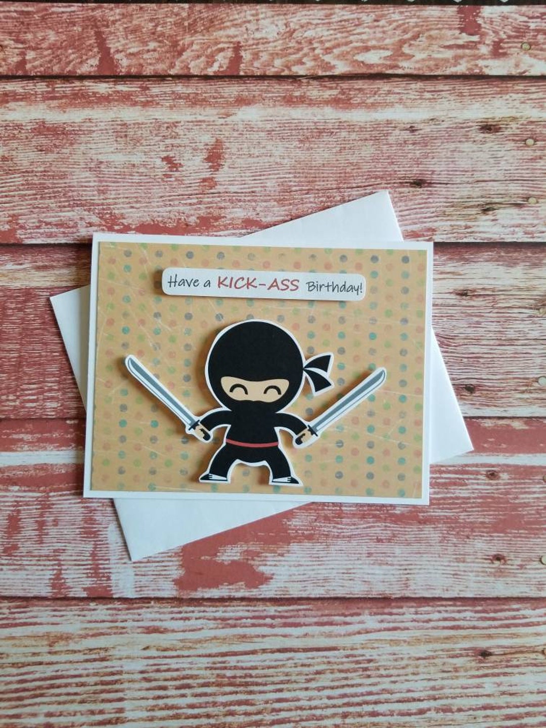 Ninja Happy Birthday Card. Ninja Birthday Card. Karate Happy - Etsy