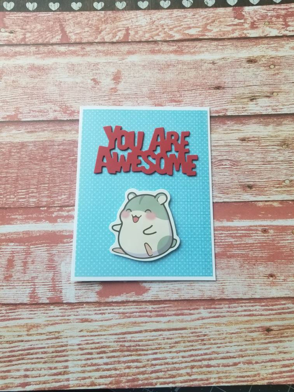 You Are Awesome Card. Hamster Thank You Card. Hamster Just | Etsy