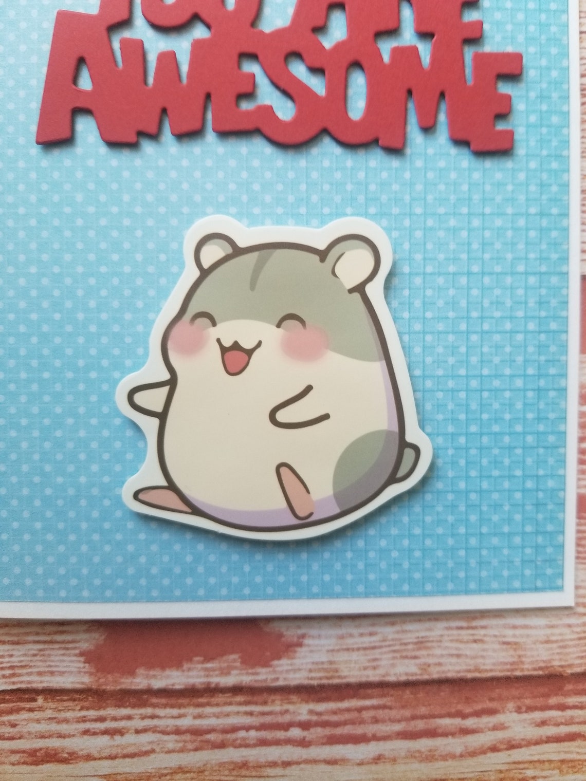 You Are Awesome Card. Hamster Thank You Card. Hamster Just | Etsy