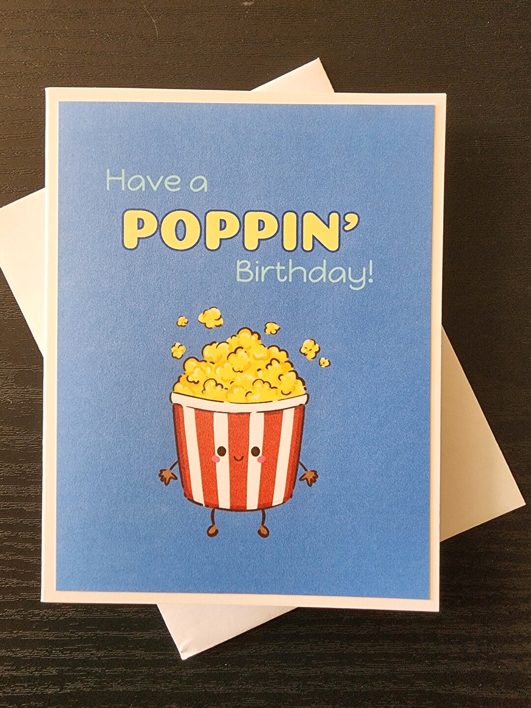 Have a Poppin Birthday! Pun Birthday Card. Popcorn Birthday Card. Fun ...