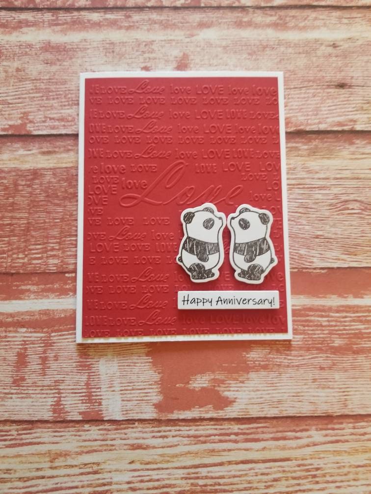Happy Anniversary Card. Panda Anniversary Card. Panda Happy Anniversary ...