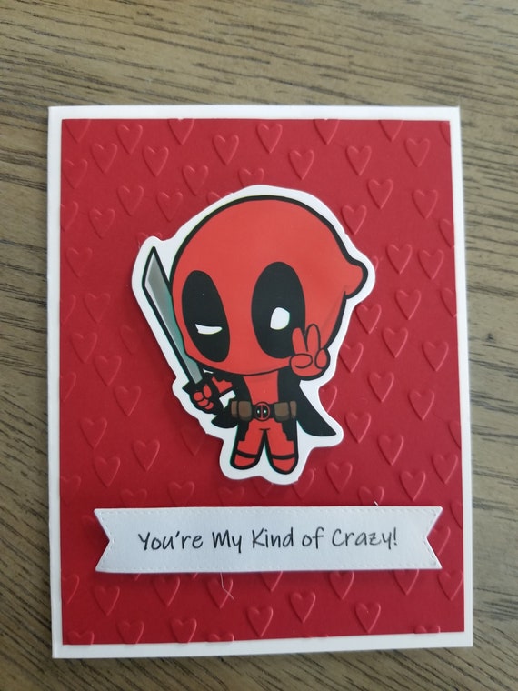 Paper & Party Supplies Valentine card Deadpool sticker. Anniversary ...