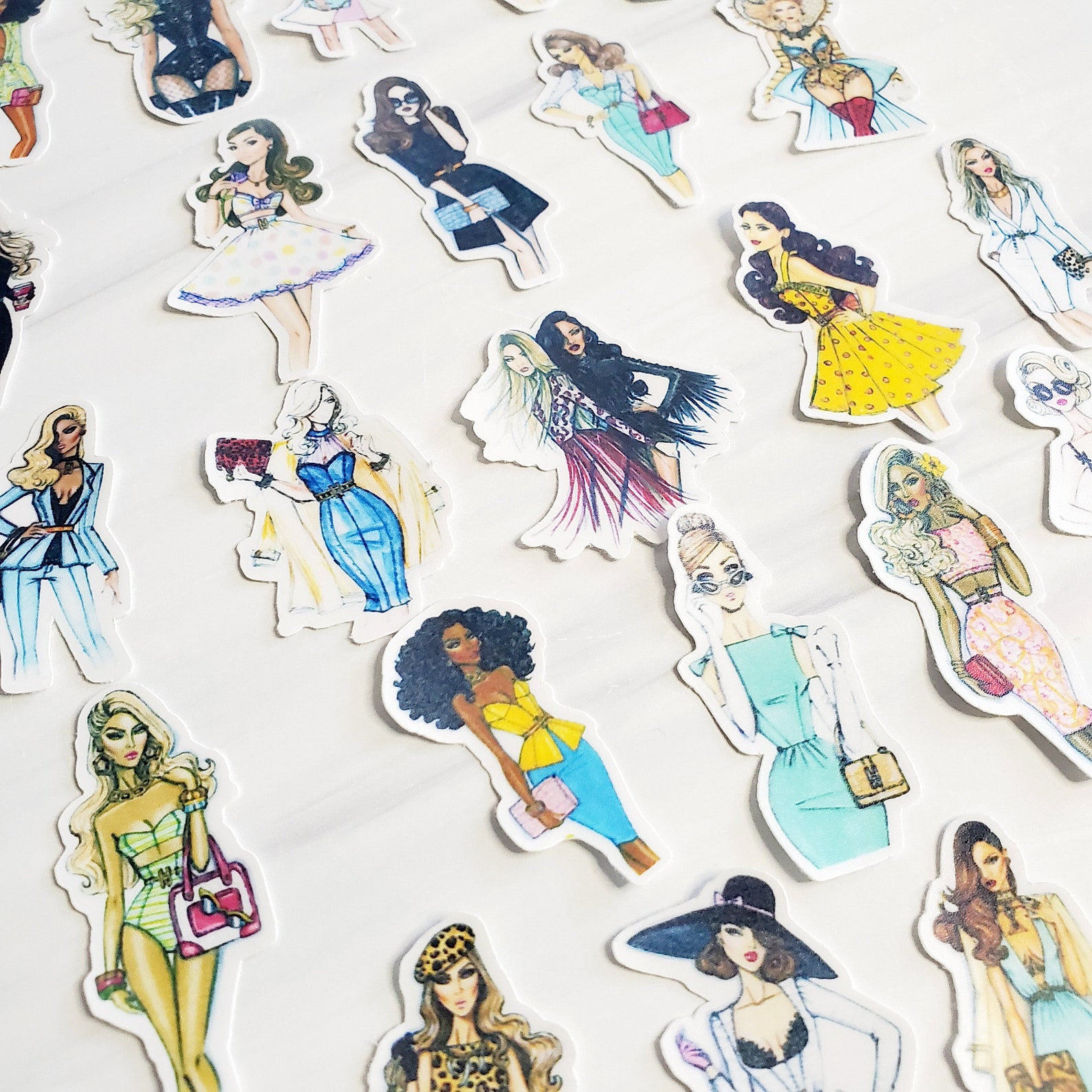 Fashion Girls Sticker Set Journal Stickers - Etsy