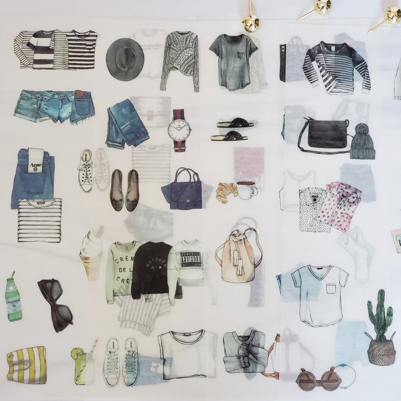 GAP FASHION STICKER Set 55 Piece Sticker Pack Planner - Etsy