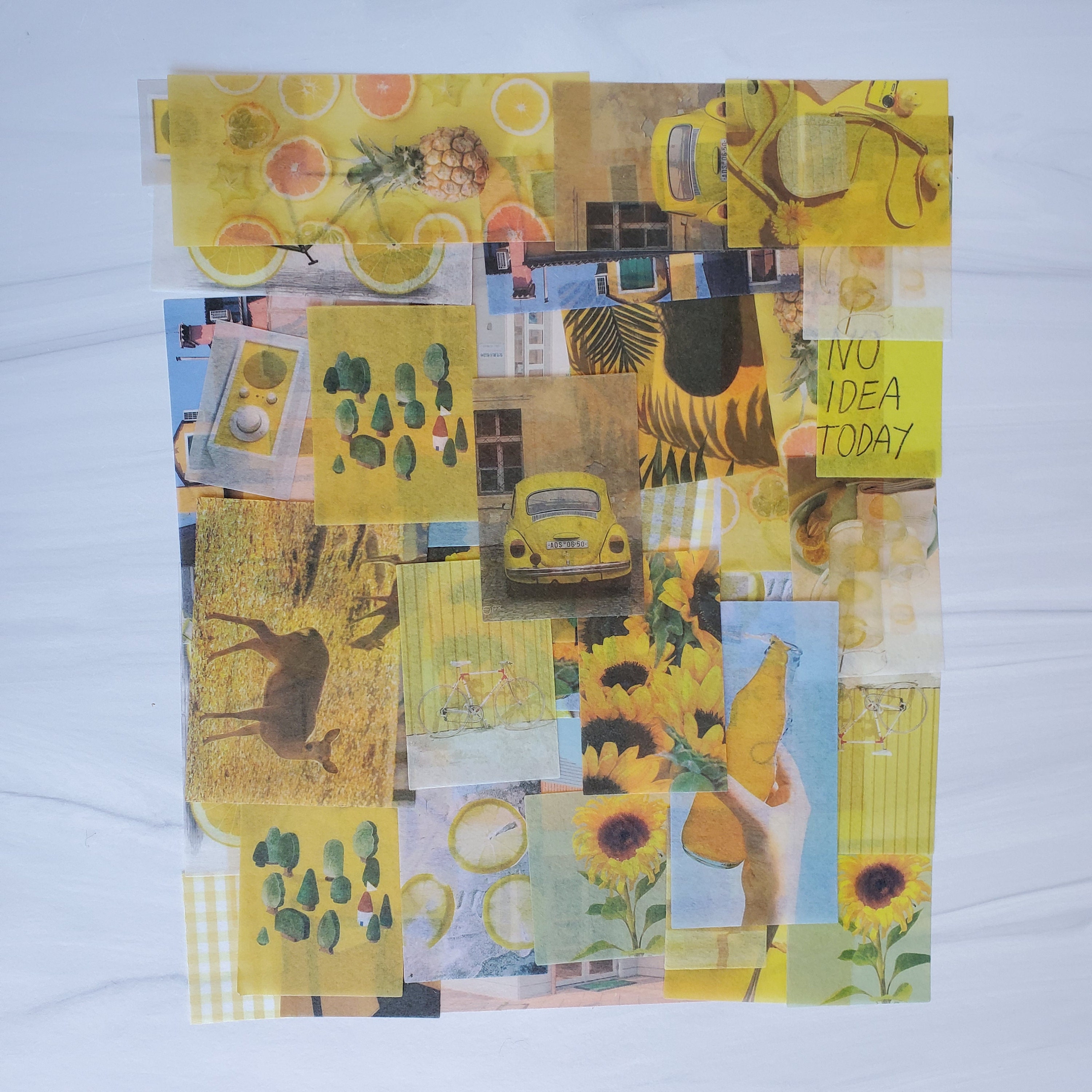 70 Piece YELLOW LIFESTYLE STICKERS | Journal Stickers | Planner ...