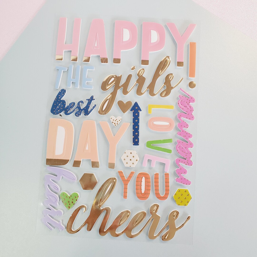 Party Girl SENTIMENT STICKERS 16 PC Sticker Set Sticker - Etsy.de